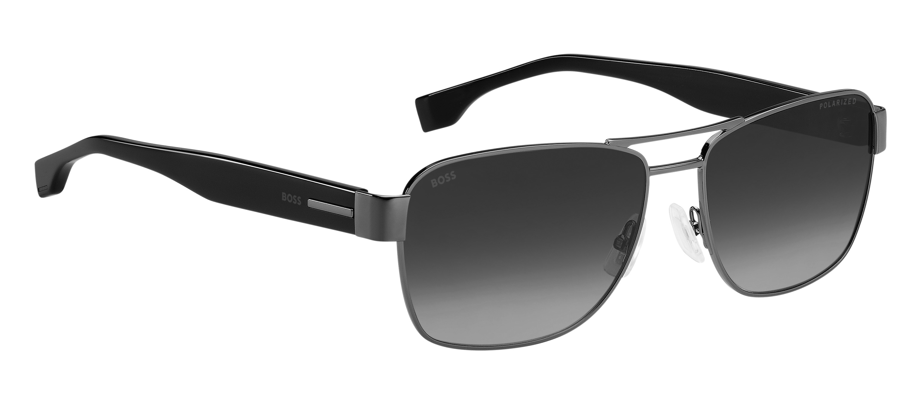 Boss 1441/s Black Dark Ruthenium / Grey Shaded Polarised Pol