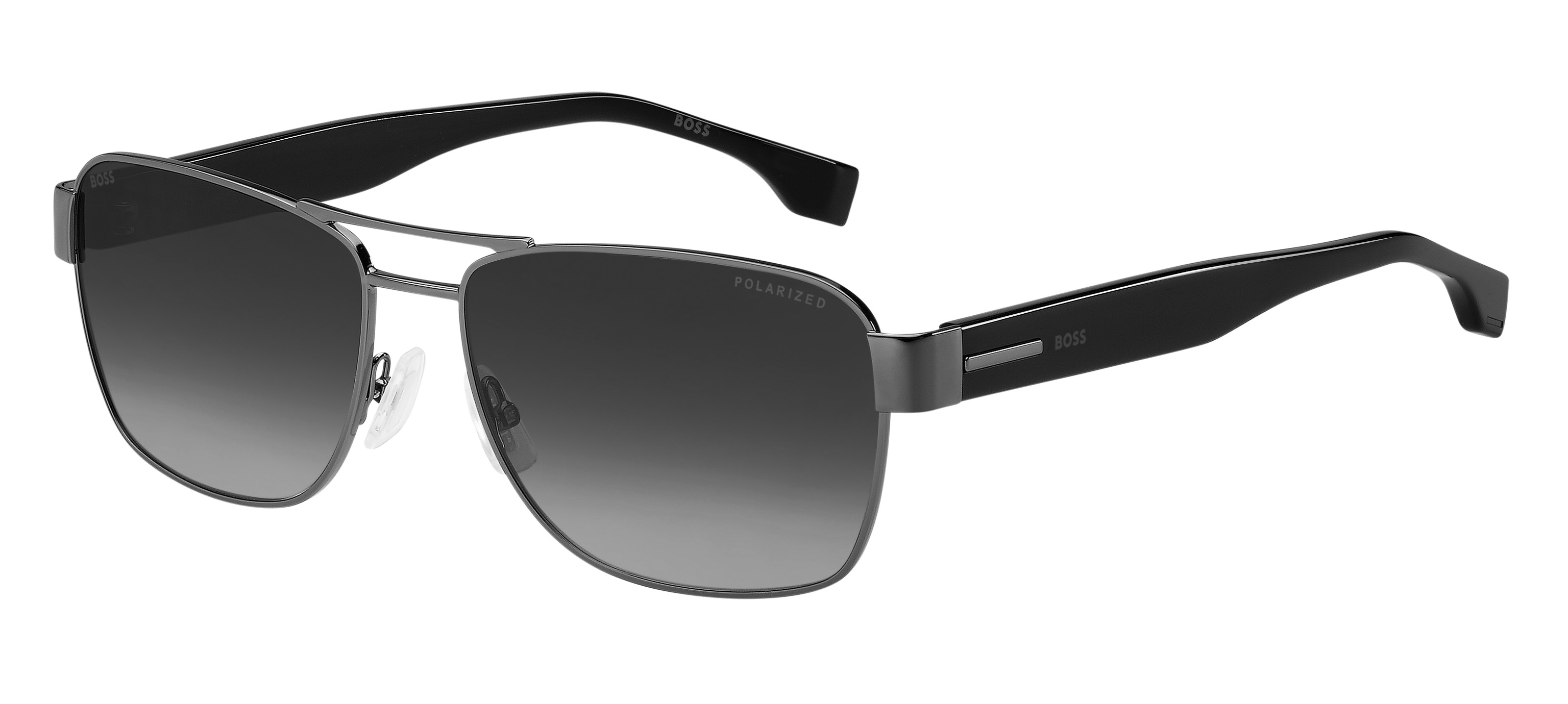 Boss 1441/s Black Dark Ruthenium / Grey Shaded Polarised Pol